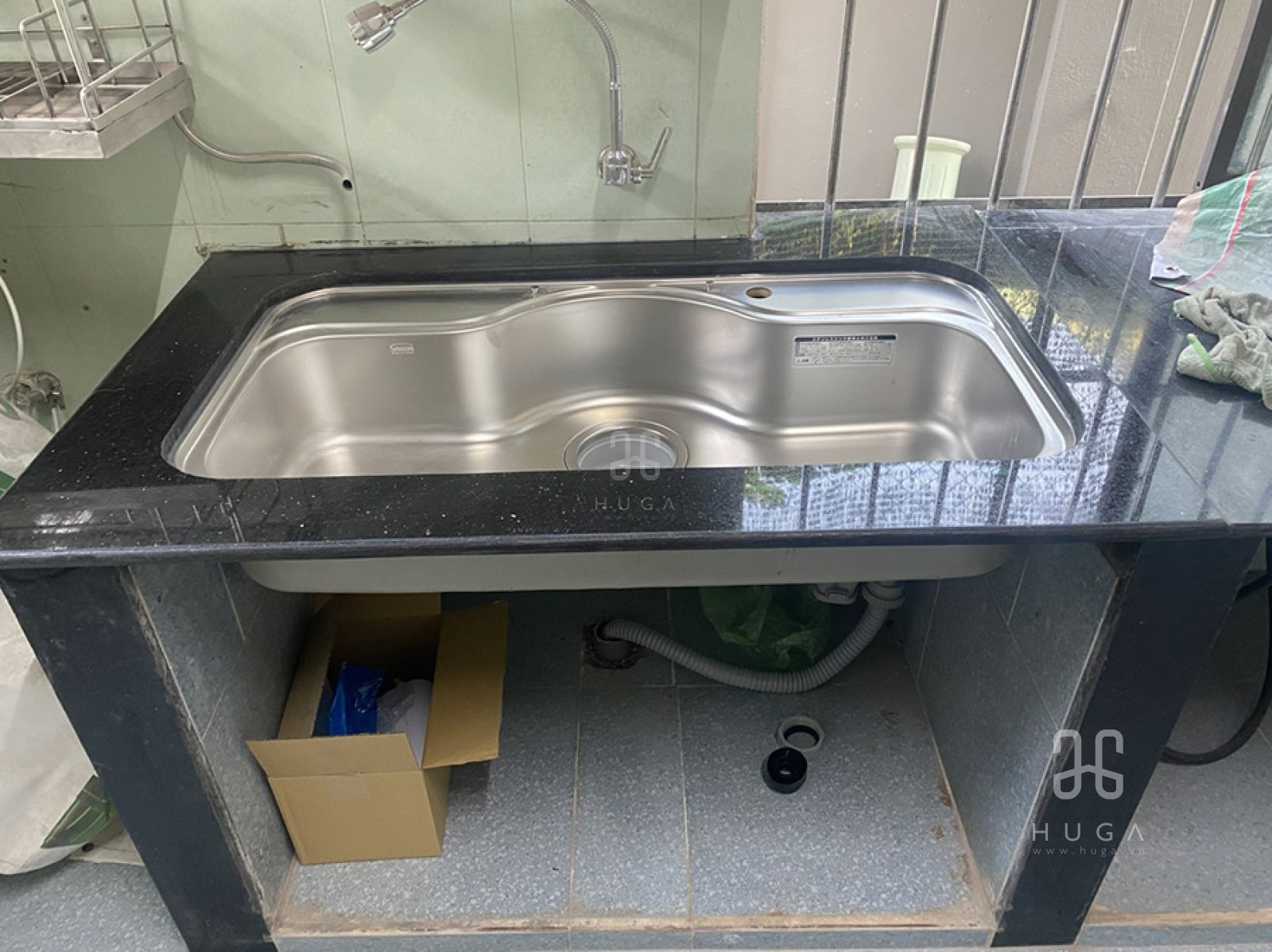 Chậu rửa chén shigeru FCJ-K FS kích thước 1 mét, bề mặt chống xước - HUGA